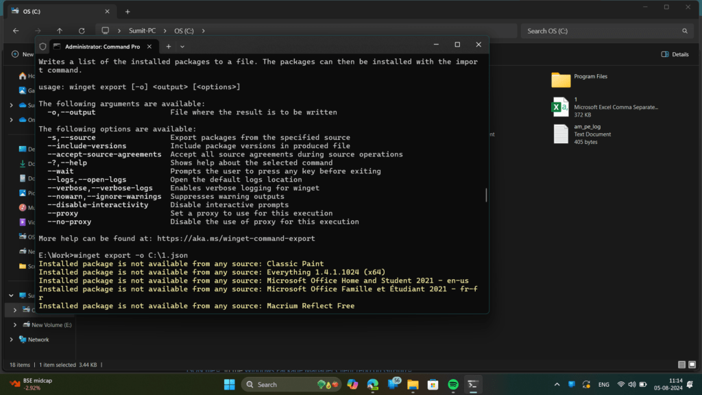 Use Winget in Windows 11