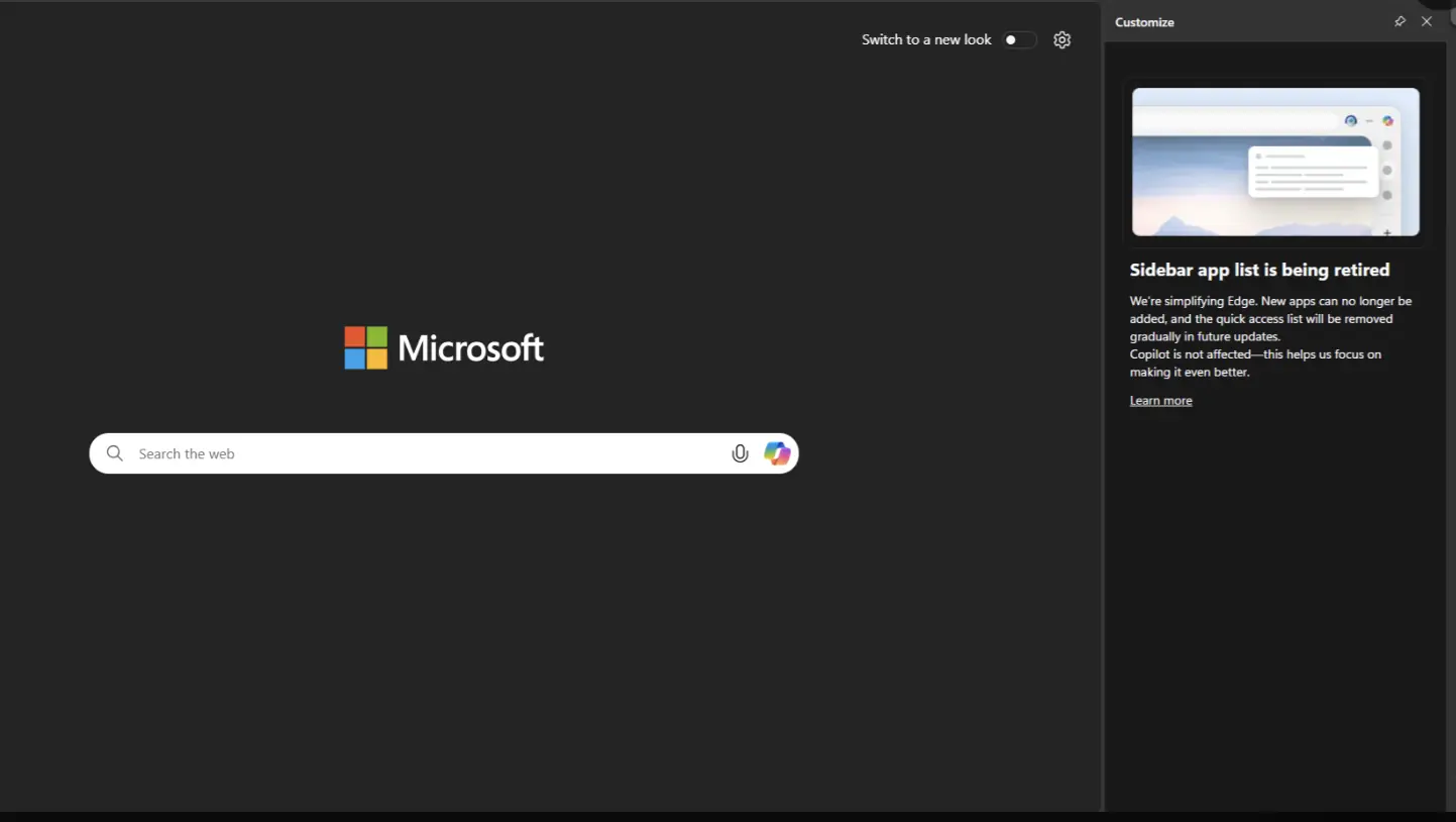 Microsoft Edge Sidebar missing after latest update - what are your options?